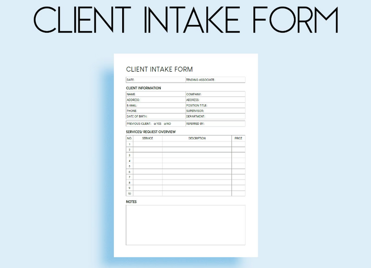 How to Make a Proper Intake Form – RoyalCDKeys